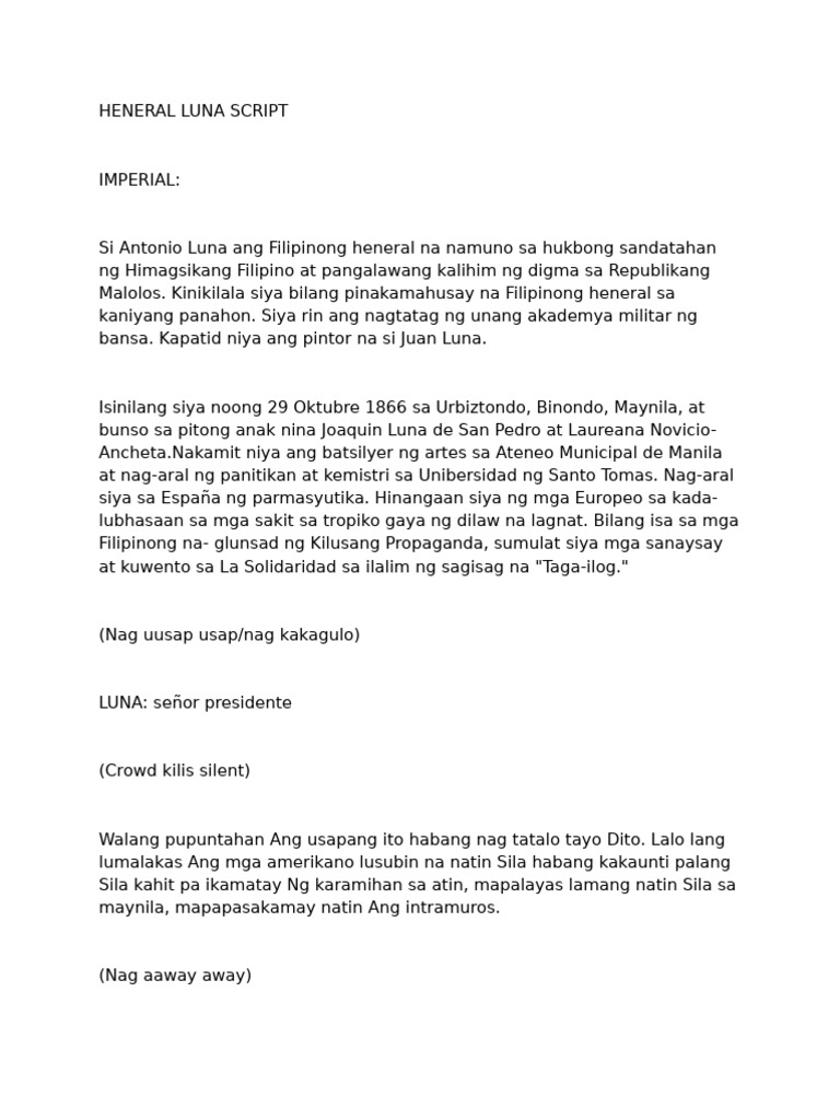 Heneral Luna 1st Page | PDF