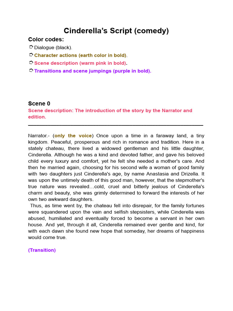 Cinderella Comedy Script | PDF | Cinderella