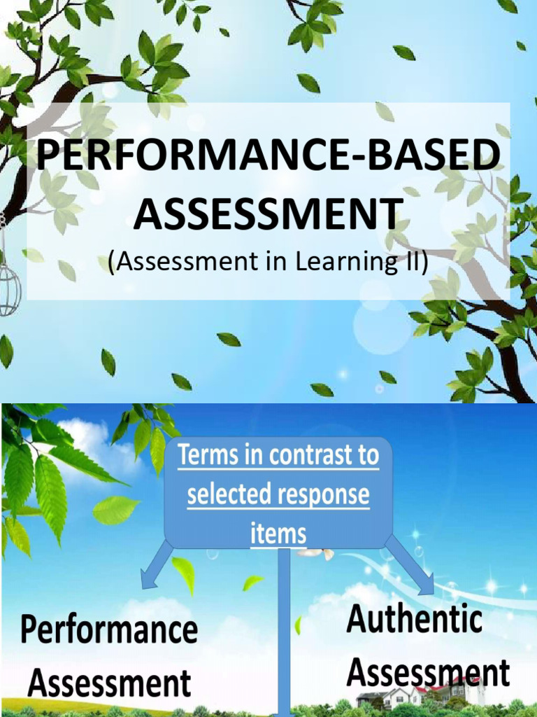 Performance Based Assessment | PDF
