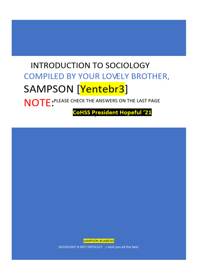 Y3ntebr3 Sociology 1st Pasco | PDF