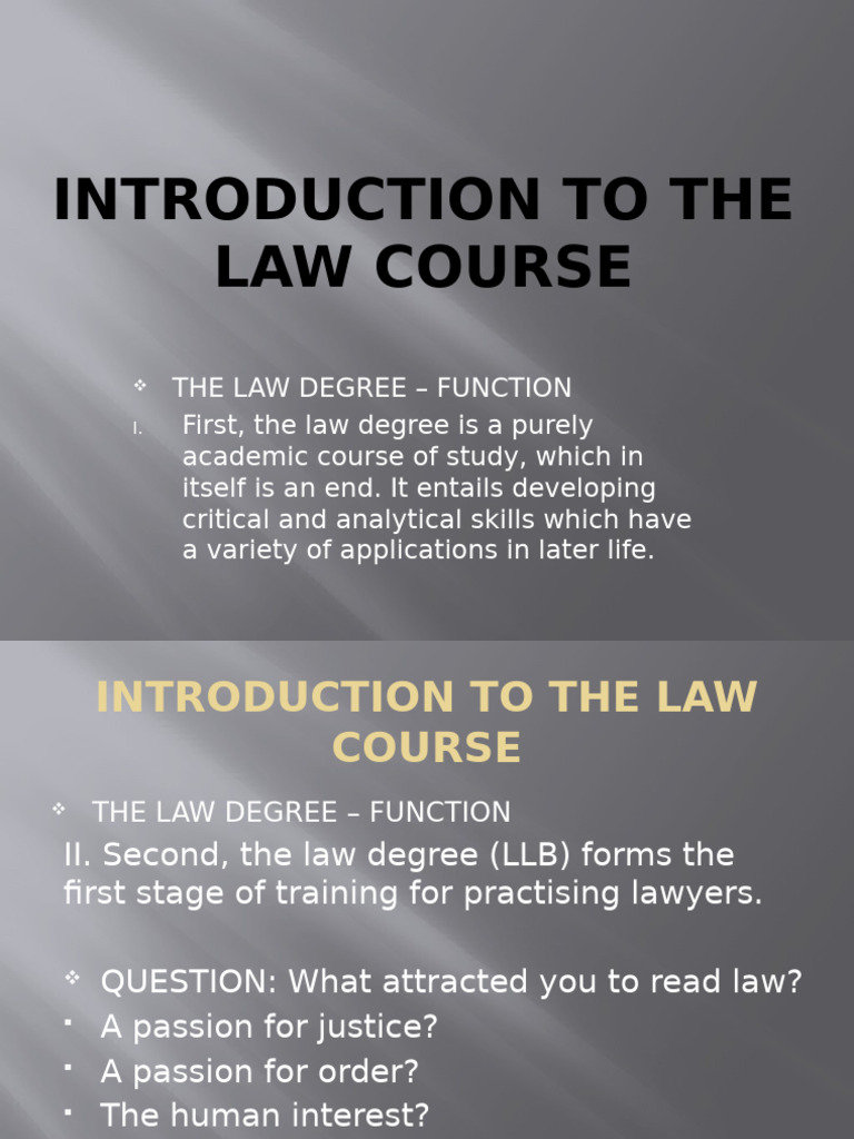 Overview of Law Course Structure | PDF | Libraries | Lecture