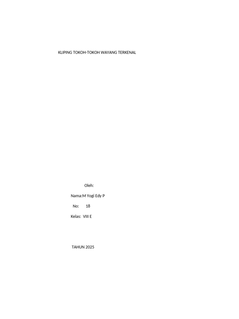 Kliping Tokoh T Wps Office | PDF