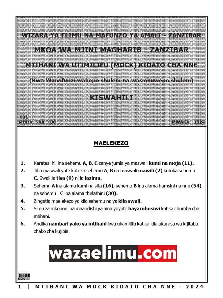KISWAHILI | PDF