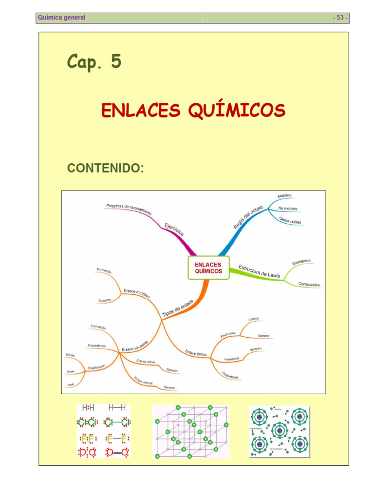 Tipos de Enlaces Químicos y sus Propiedades | PDF | Enlace químico ...