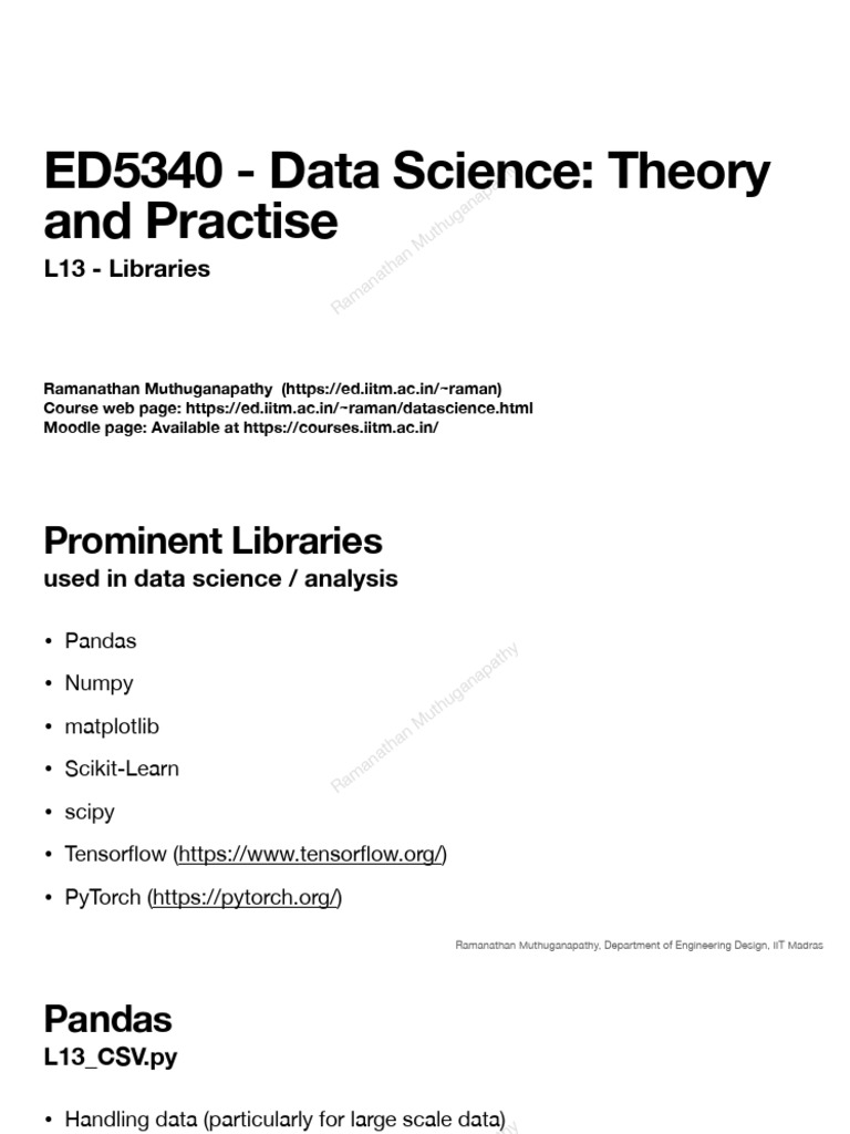 Data Science L13 - Libraries | PDF | Computer Programming