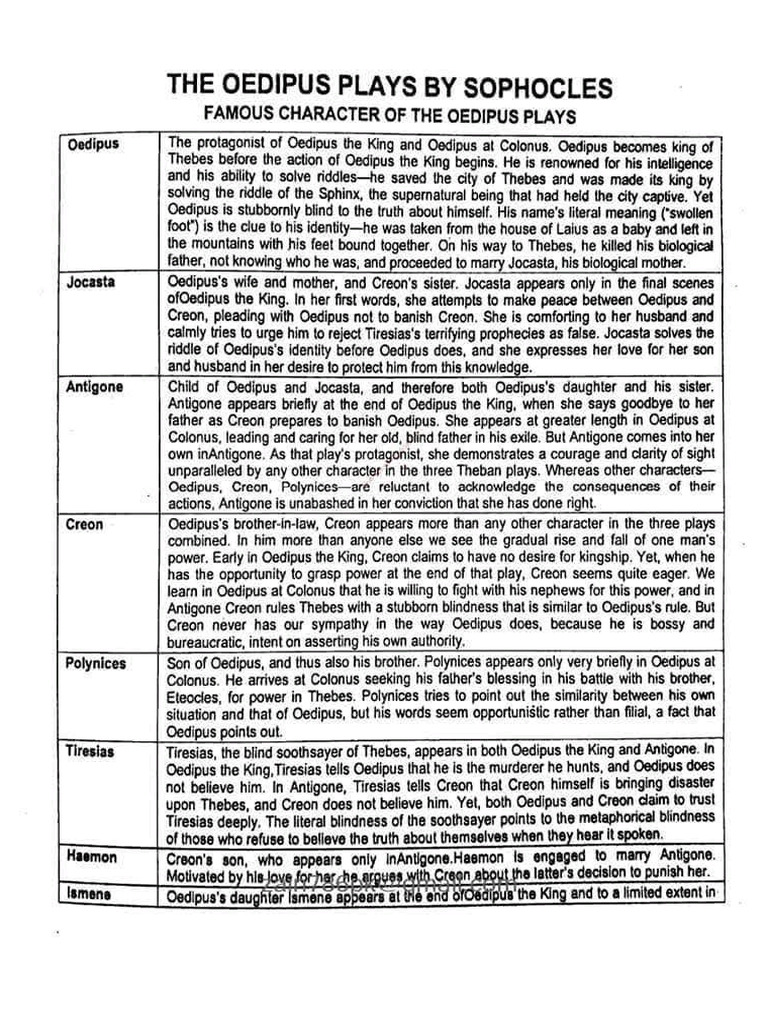 Oedipus | PDF