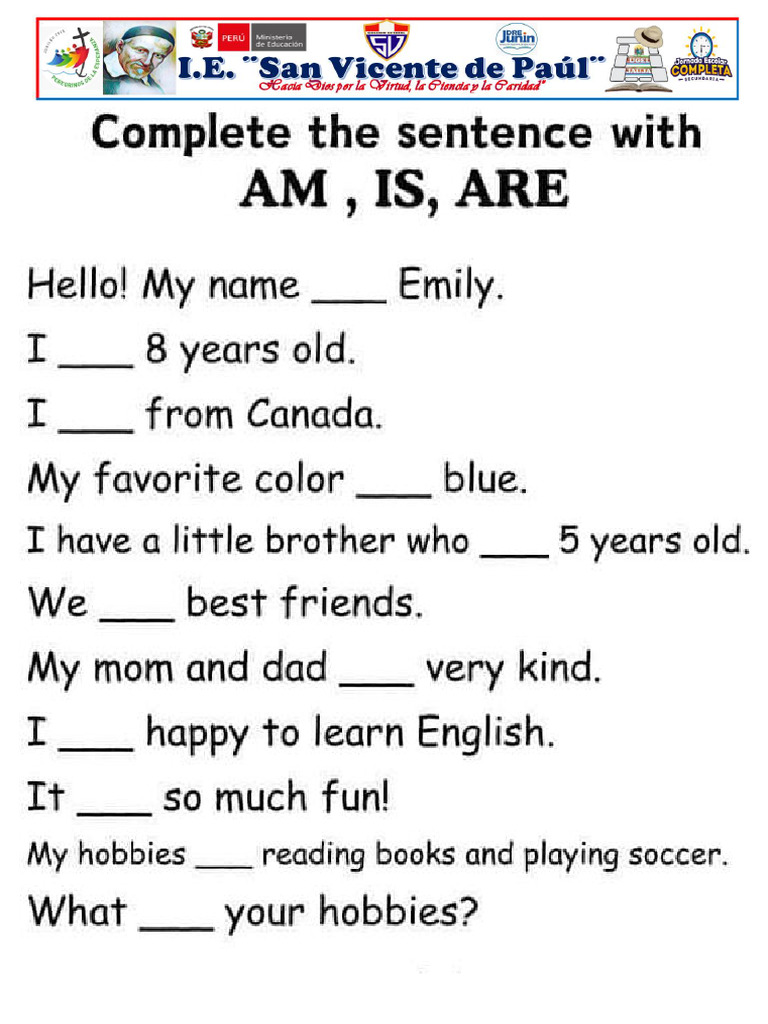 Personal Pronouns Verb To BE | PDF