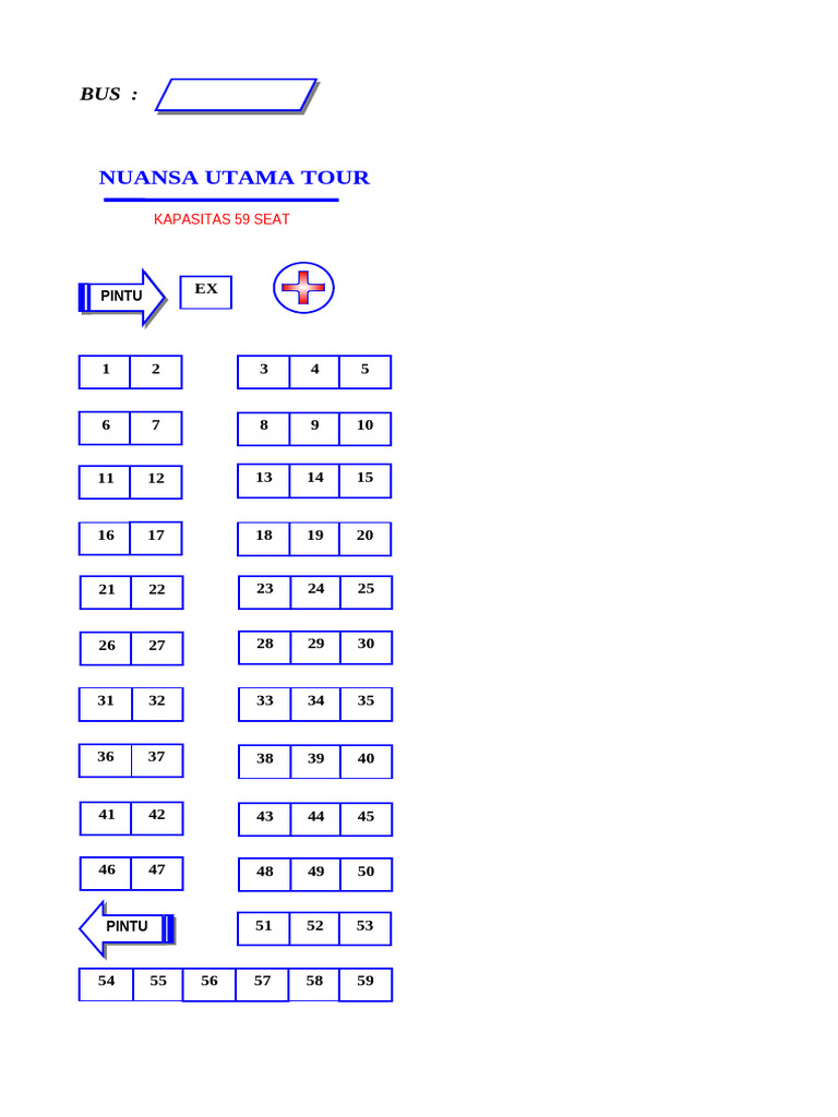 DENAH BUS - Seat 59 | PDF