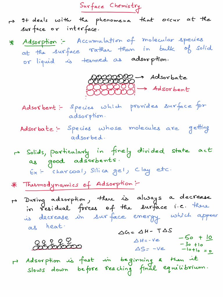 Surface Chemistry | PDF