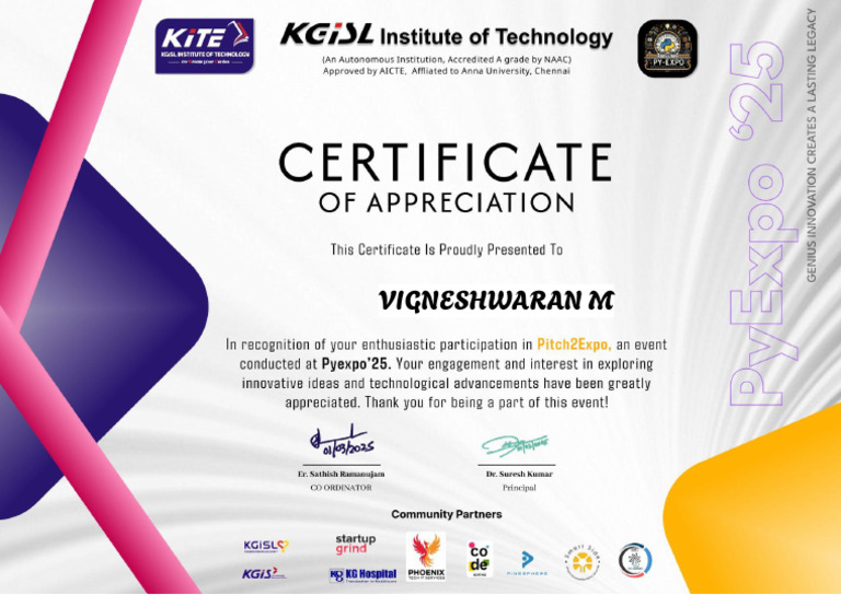 Pitch 2 Expo Visitors Certificate | PDF