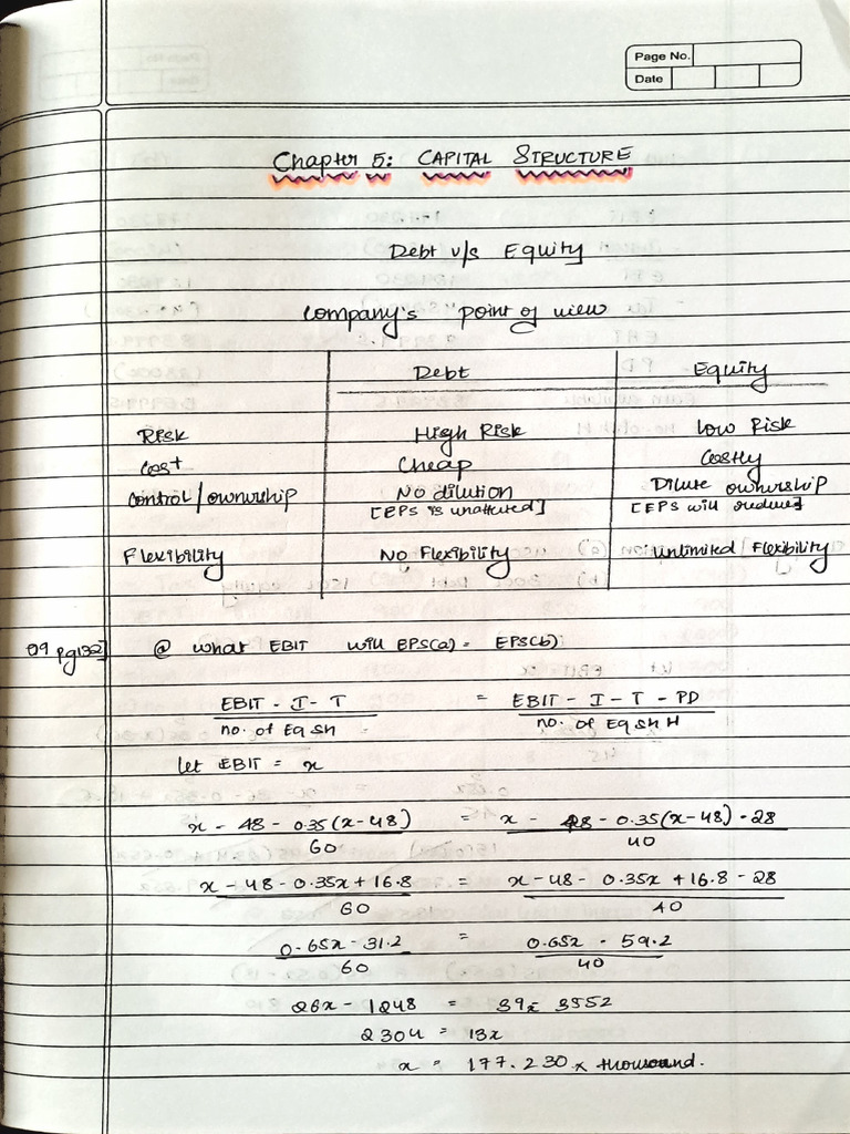 Chapter 5 Capital Structure | PDF