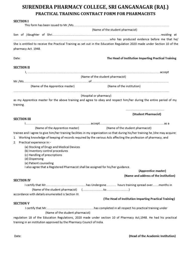Training Form 07.06.2024 | PDF | Pharmacy | Social Programs