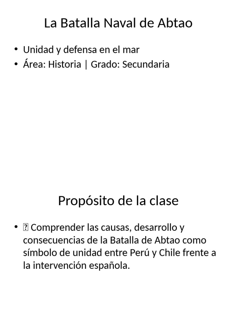 Batalla Naval de Abtao: Unidad y Defensa | PDF