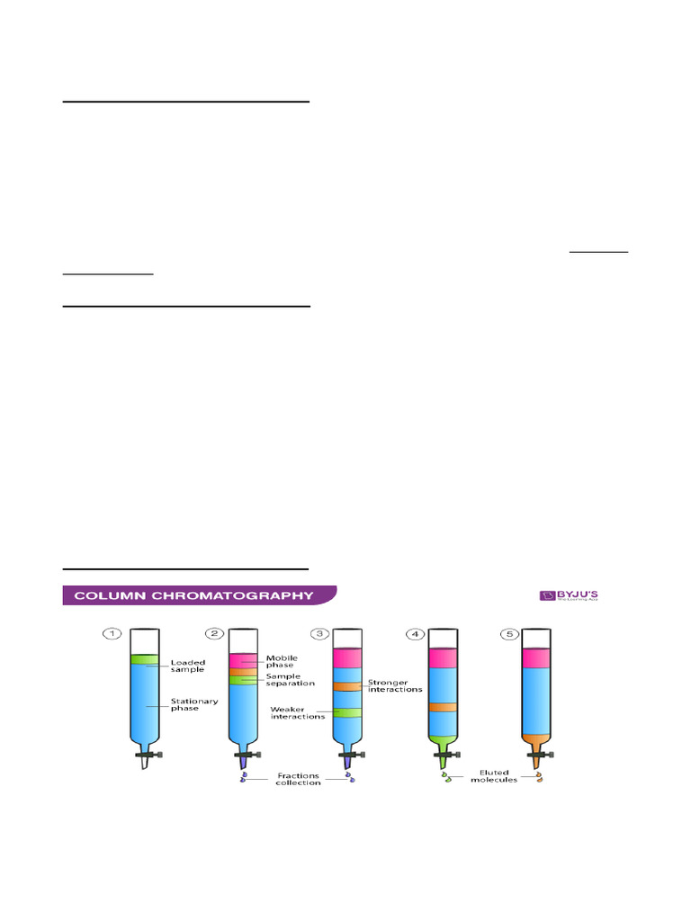 What Is Column Chromatography | PDF | Chromatography | Elution