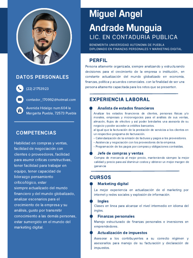 Currículum Vitae Miguel Angel | PDF | Marketing | Business
