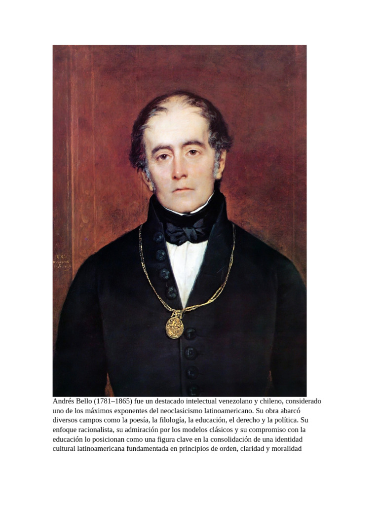 Andrés Bello: Pionero del Neoclasicismo Latinoamericano | PDF