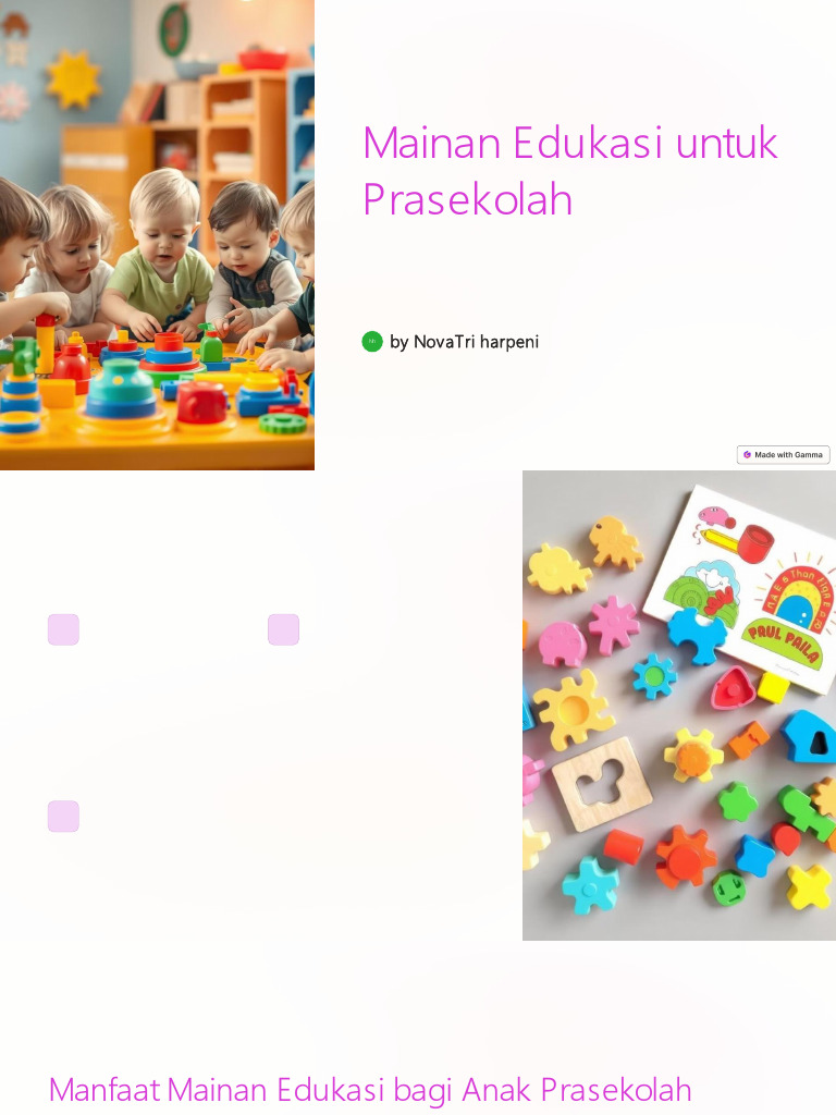 Mainan Edukasi Untuk Prasekolah | PDF
