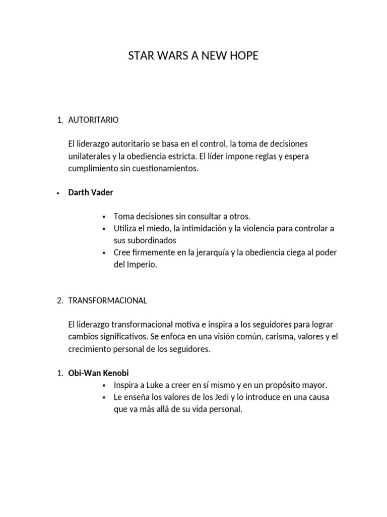 Star Wars A New Hope | PDF