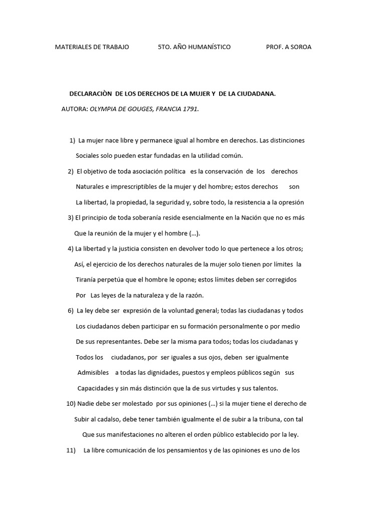 Olympia de Gouges... | PDF | Justicia | Crimen y violencia