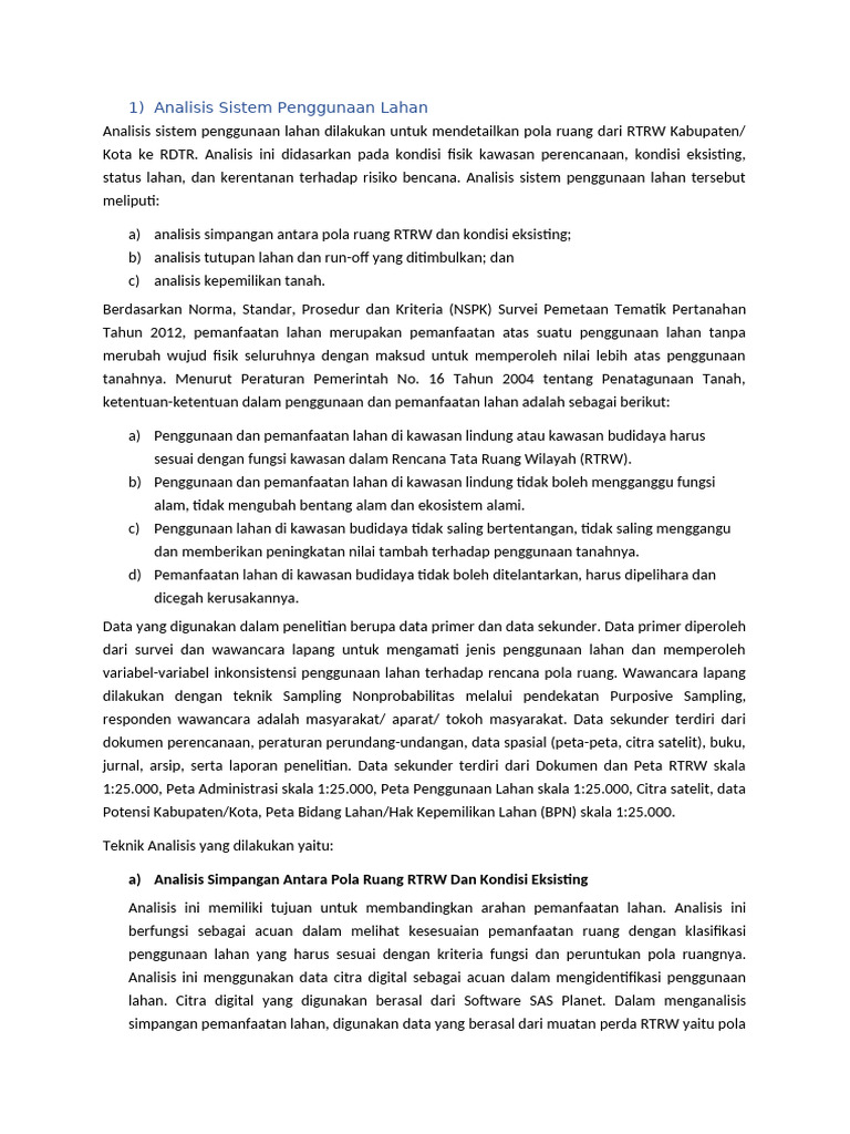 5 - Pendekatan Dalam Penyusunan RDTR - v13 | PDF