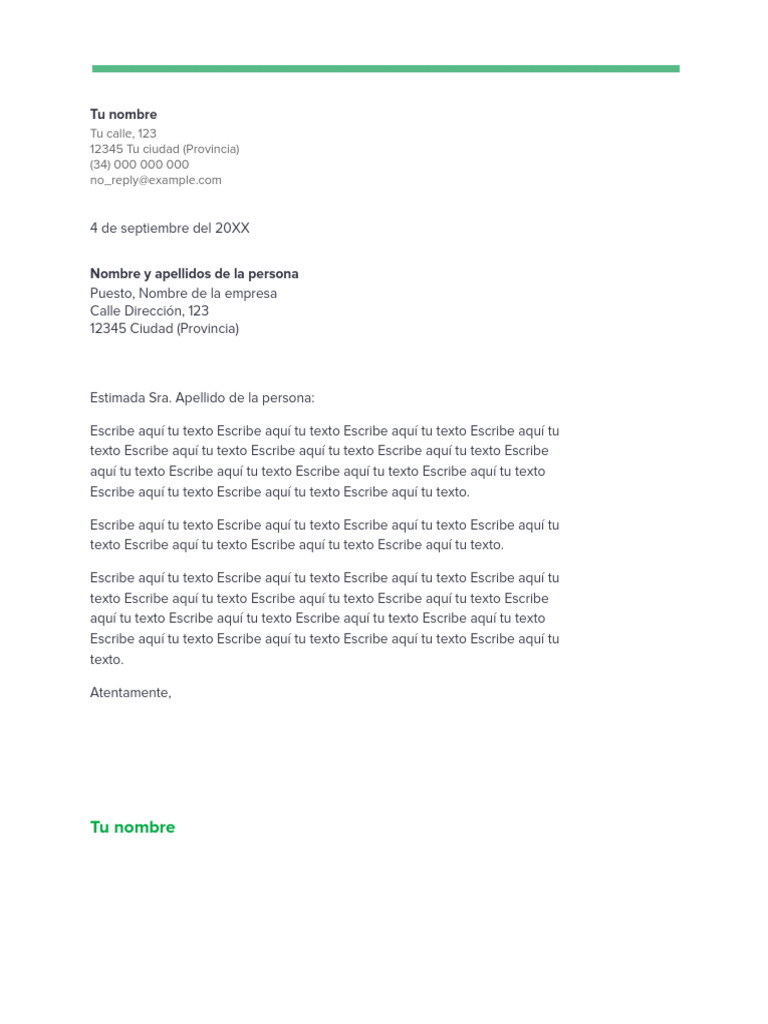 Carta - Documentos de Google | PDF