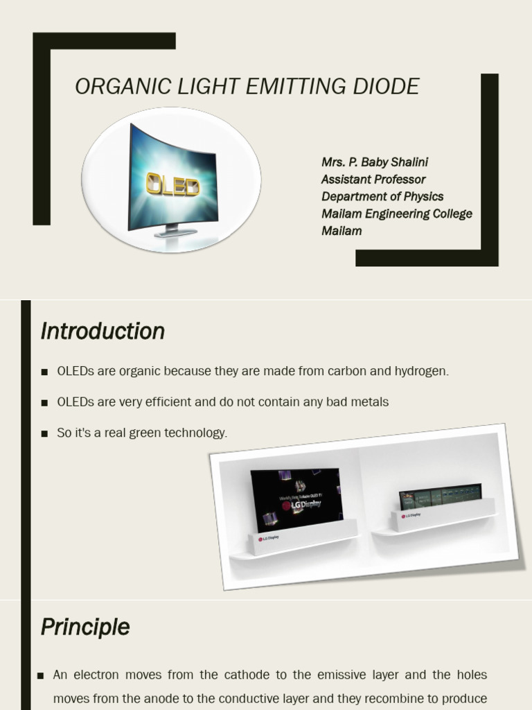 Organic Light Emitting Diode | PDF