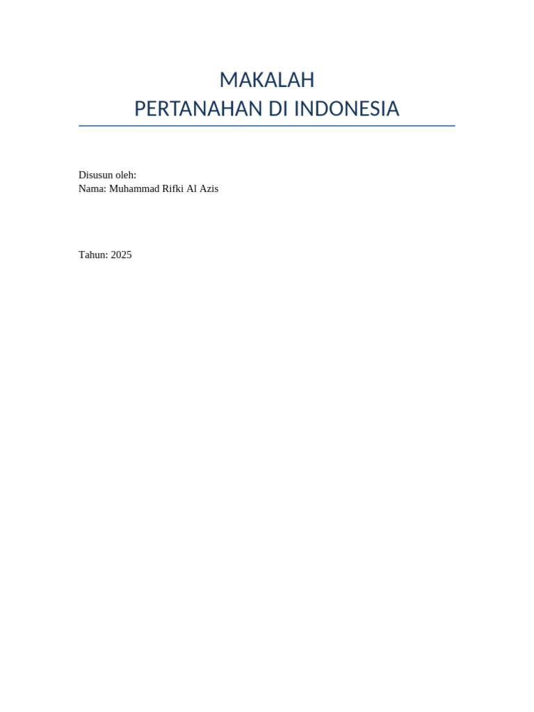 Makalah Pertanahan Indonesia Final | PDF