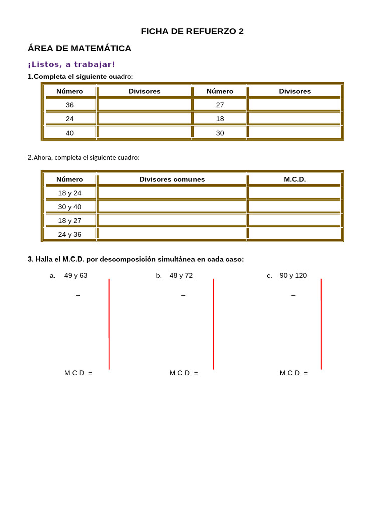 5° Grado - Ficha de Refuerzo 2 | PDF | Agricultura