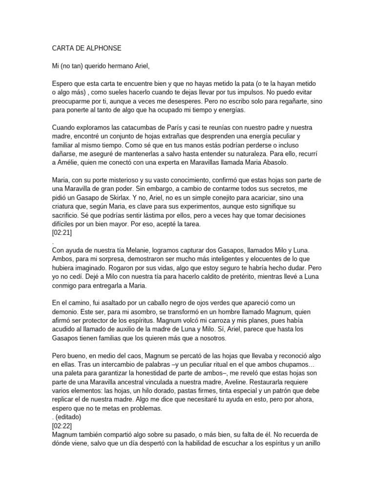 Gasapo de Skirlax y Maravillas Ancestrales | PDF