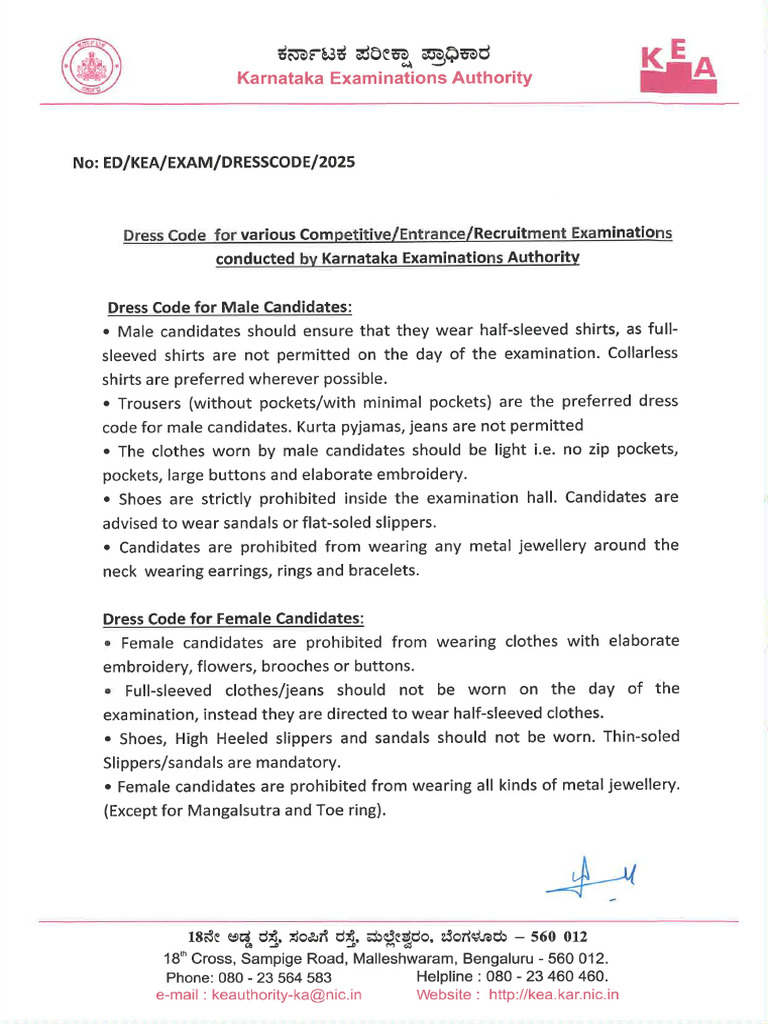 Kea Dresscode Allexams Engenglish | PDF