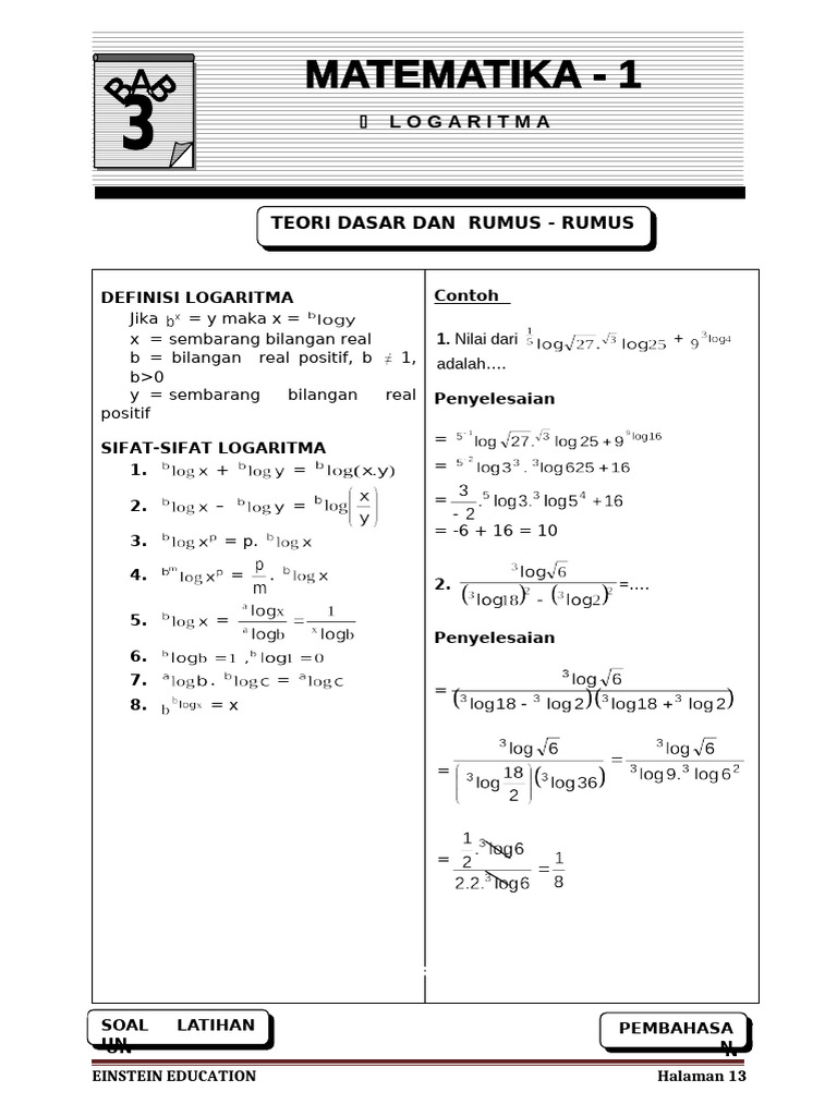 Bab 3-Sampel Buku Un 12 Ipa-Logaritma | PDF