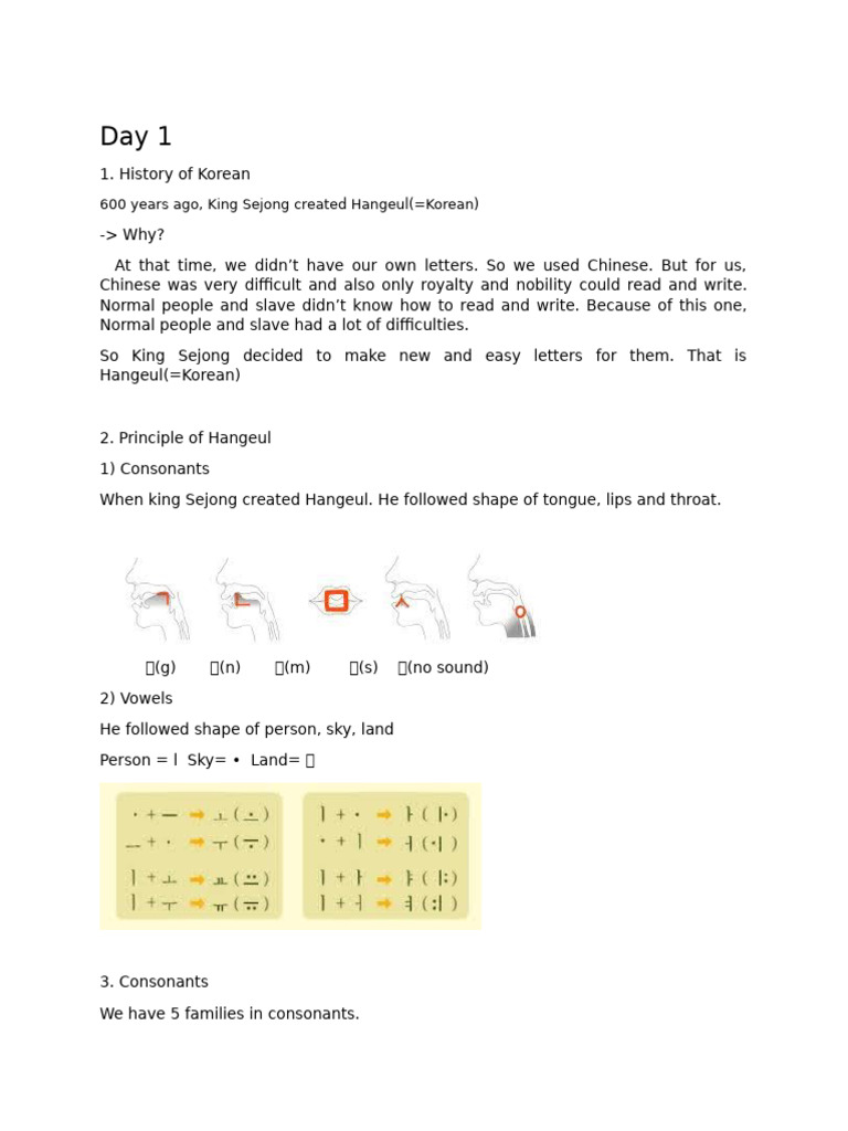 Understanding Hangeul: Korean Alphabet Basics | PDF