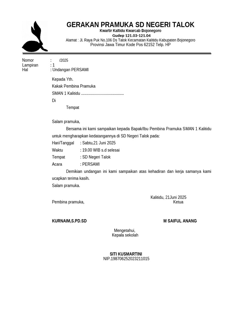 Undangan Persami SD Hahahahahhahahahahhah | PDF