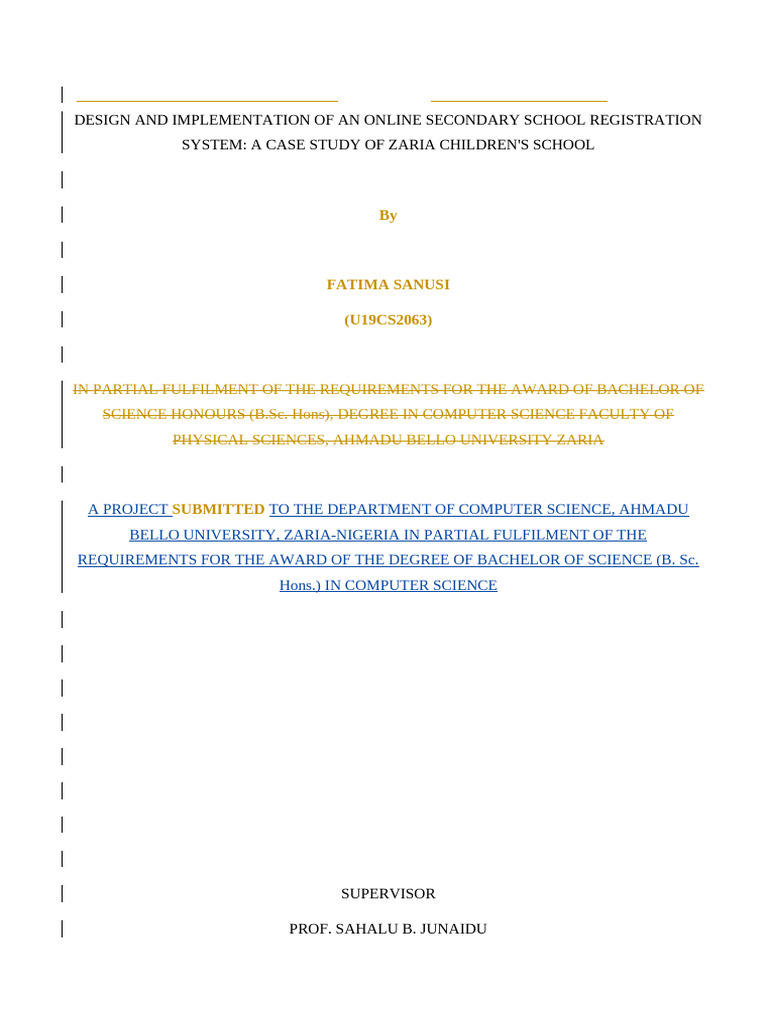 PROJECT - SANUSI FATIMA SBJ - 084610 | PDF | Usability | System