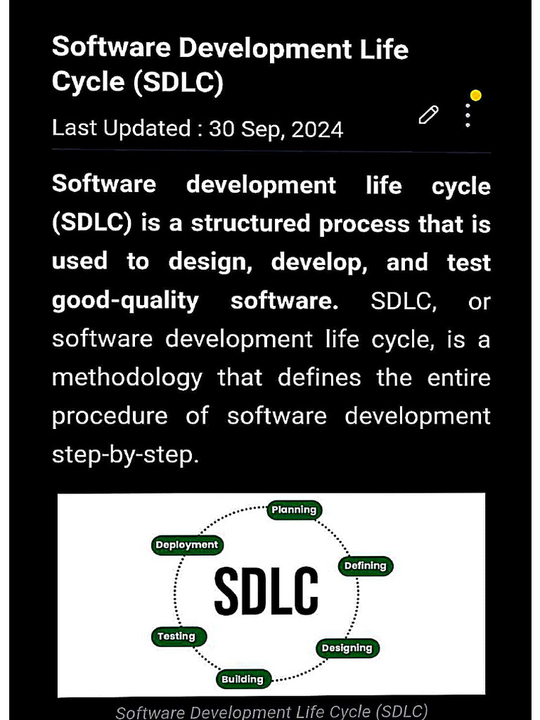 Software Development Life Cycle (SDLC) | PDF