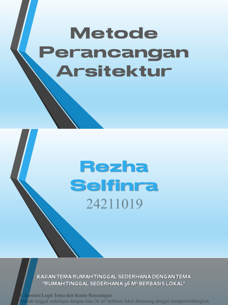 Metode Perancangan Arsitektur - Rezha Selfinra | PDF