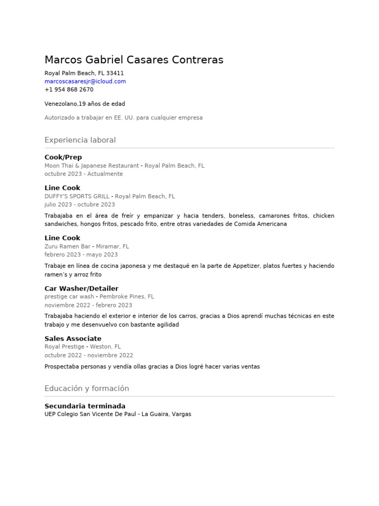 Currículum Diciembre 2023 | PDF