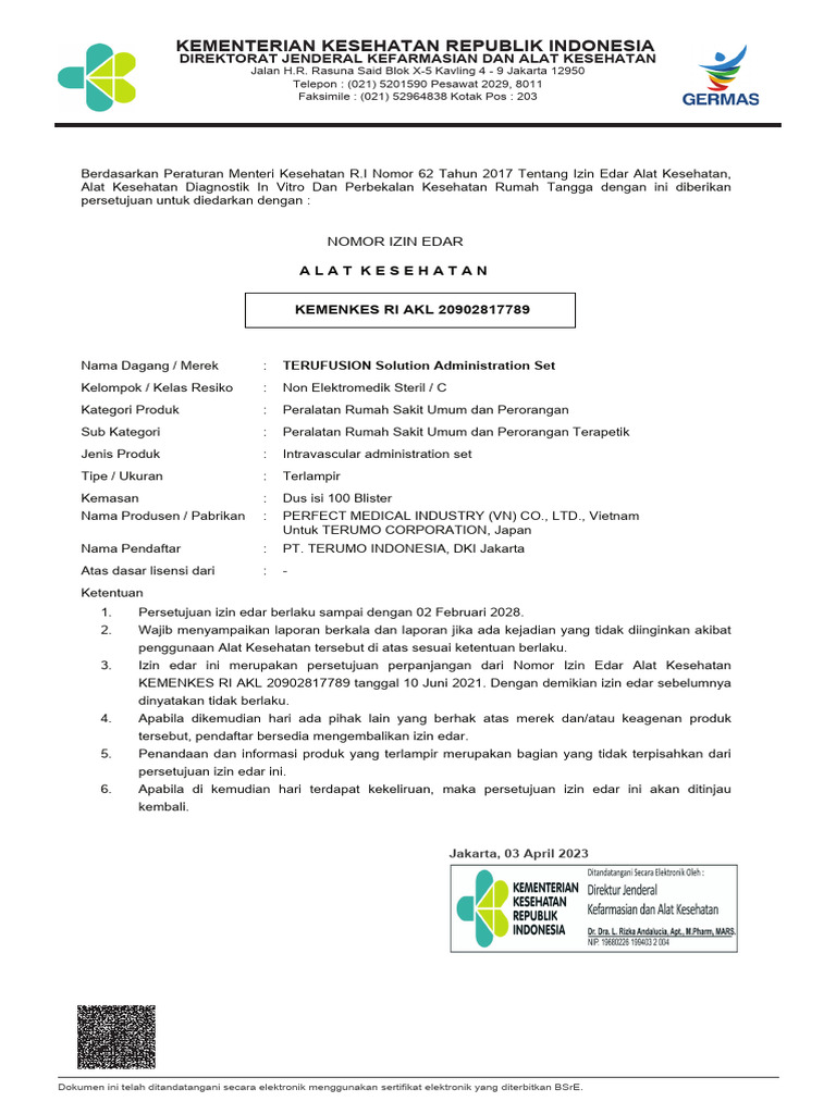 Akl Infus Set Group | PDF