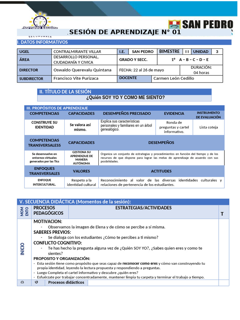 Actividad "Así Soy Yo" en Identidad | PDF | Aprendizaje | Cognición