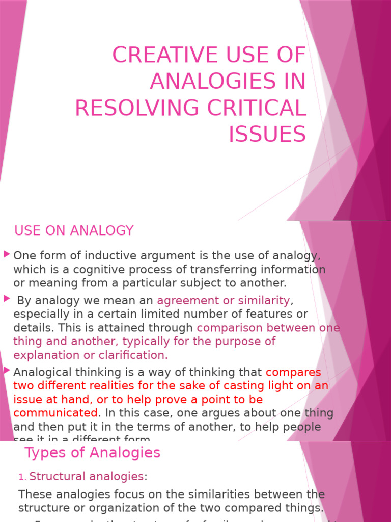 Ppt. 6. Creative Use of Analogies | PDF | Analogy | Epistemology