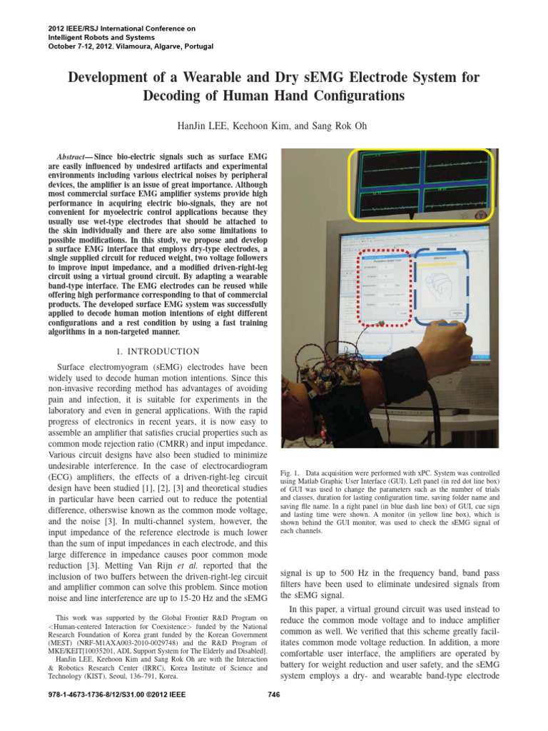 Development of A Wearable and Dry SEMG Electrode System For Decoding of ...