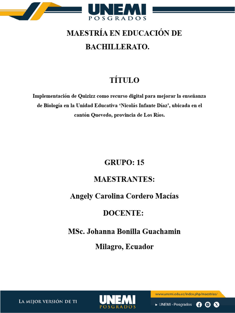 GRUPO 15 PROYECTO VINCULACIÓN (1) (1) - Signed | PDF | Enseñando | Plan de estudios