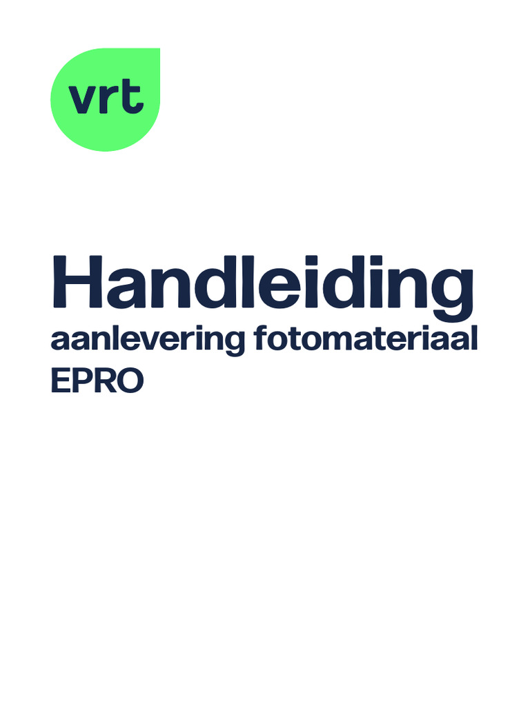 Handleiding FotoAanlevering EPRO | PDF
