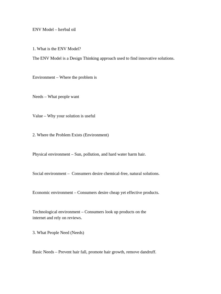 Team 1 ENV Model | PDF