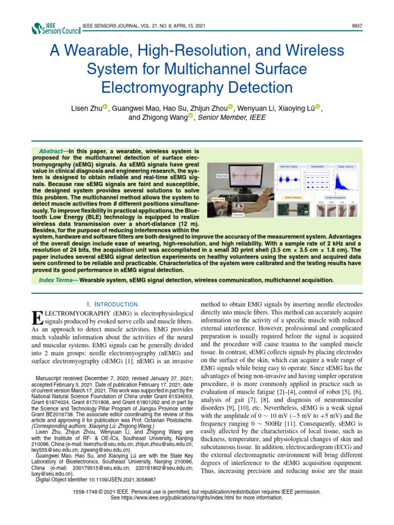 A Wearable High-Resolution and Wireless System For Multichannel Surface ...