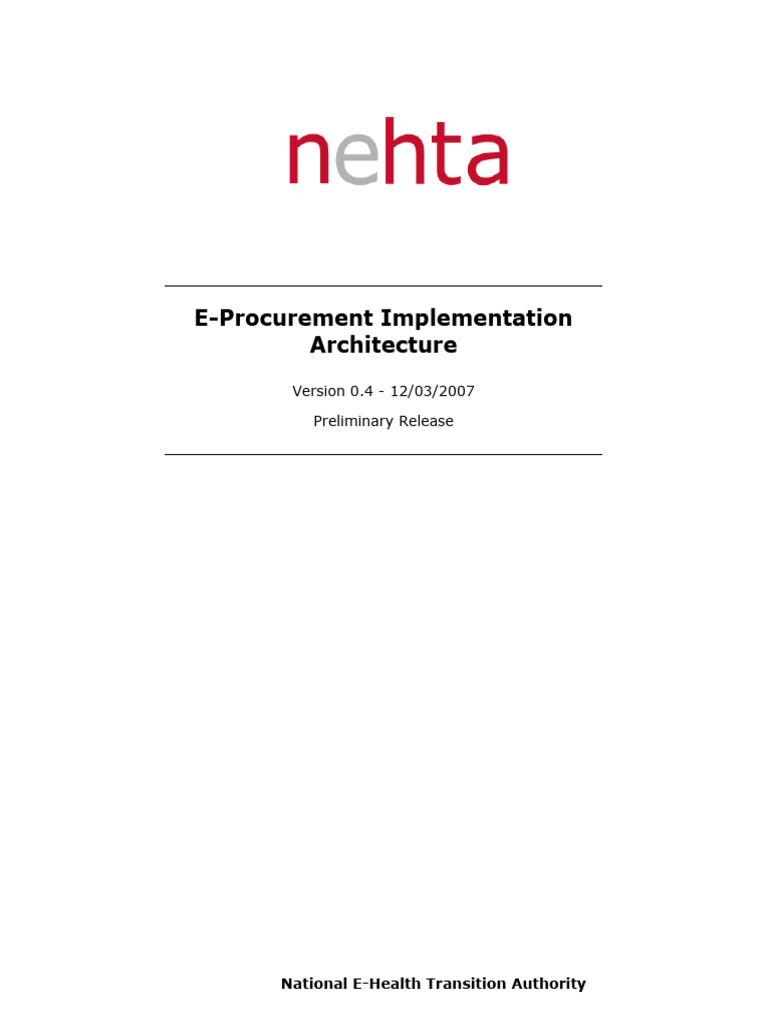 E-Procurement Implementation Architecture v0 4 | PDF | Queue (Abstract Data Type) | Web Service
