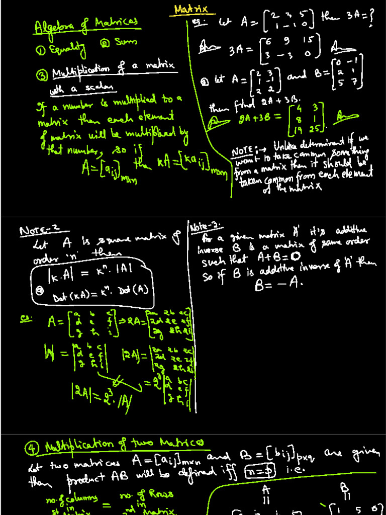 XII Matrix L 2 | PDF