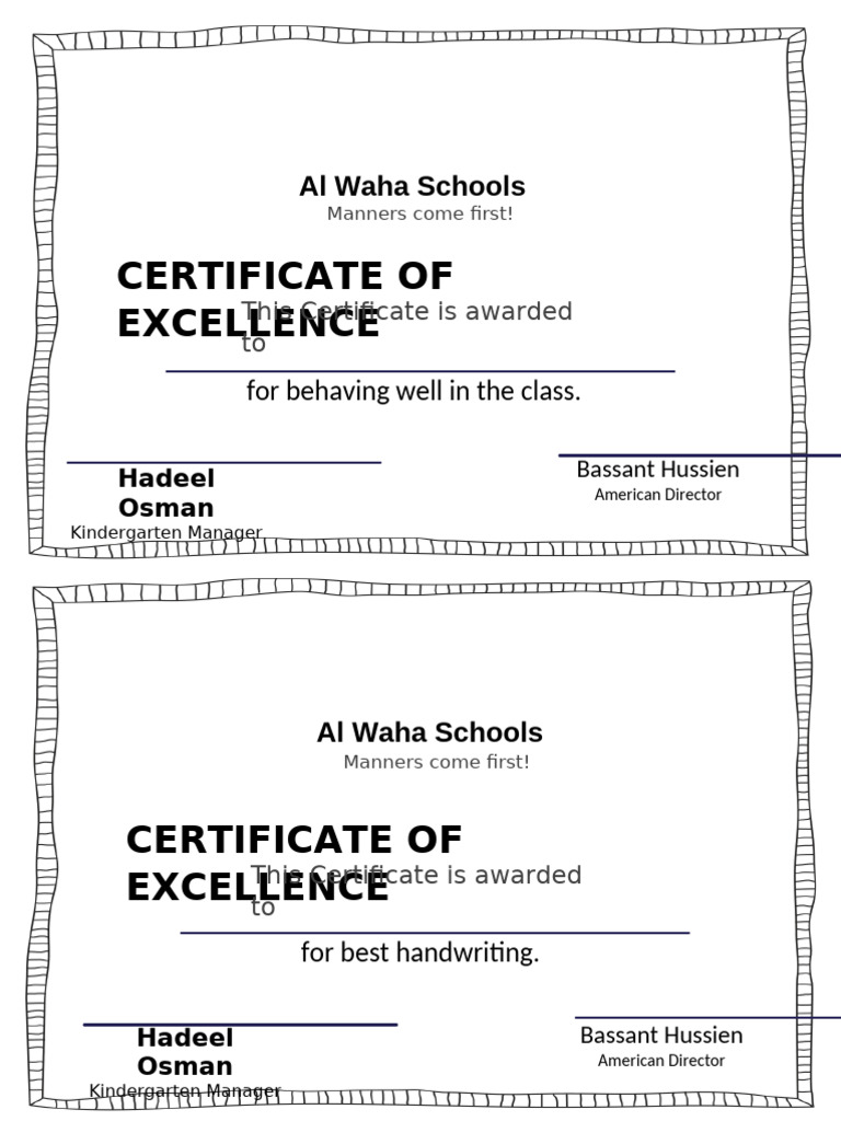 Star Student Certificate | PDF