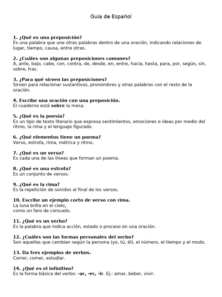 Guía de Español II-Parcial | PDF | Lingüística