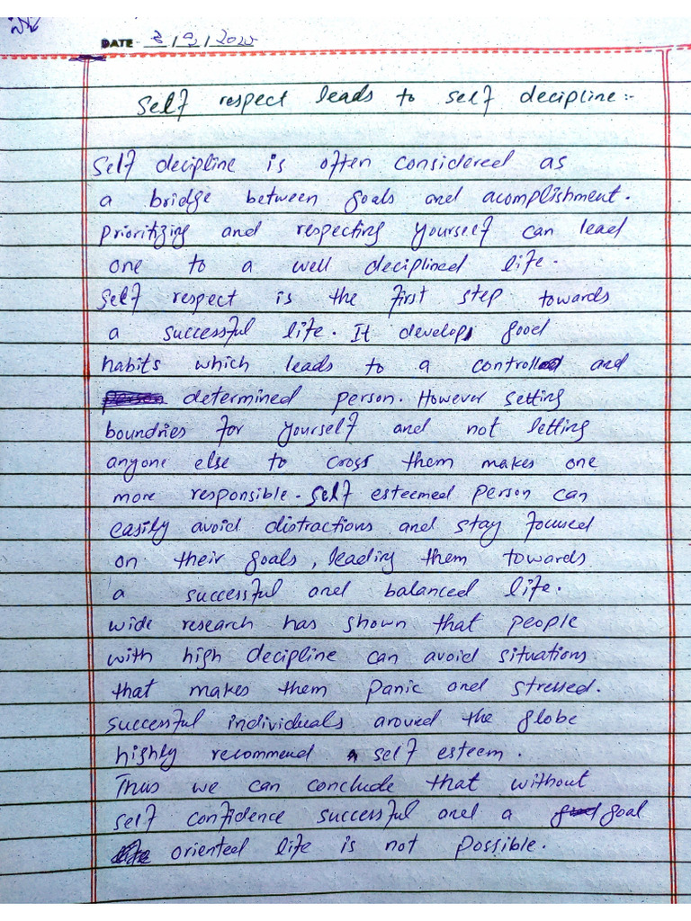 Self Respect Paragraph | PDF
